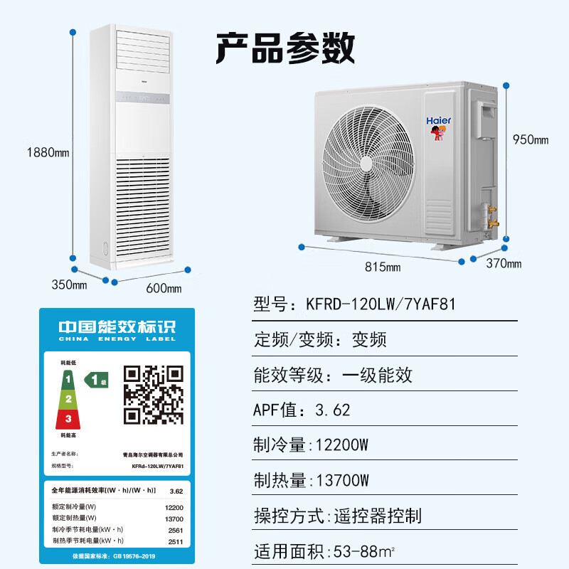 海尔(Haier)中央空调KFRd-120LW/7YAF81报价_参数_图片_视频_怎么样_问答-苏宁易购