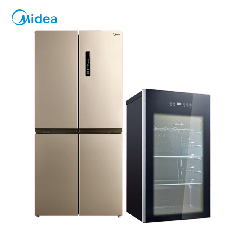 【酒柜/冰吧】 美的冰箱BCD-468WTPM(E)&美的酒柜JC-95GMA(E)【价格 图片 品牌 报价】-苏宁易购苏宁自营