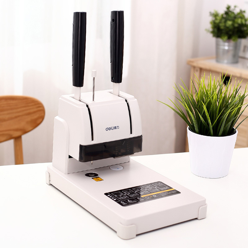 得力(deli)得力3888财务凭证装订机手动小型简易打孔机自动热熔铆管胶装机资料文件档案装订机报价_参数_图片_视频_怎么样_问答-苏宁易购