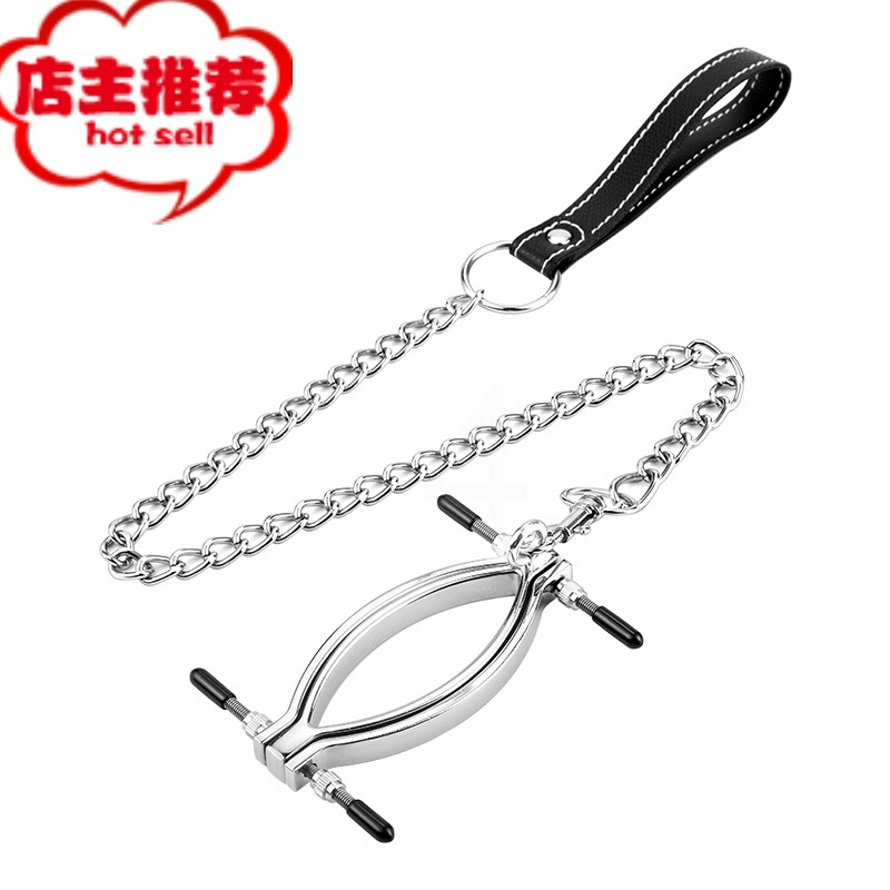 sm道具阴唇夹阴道扩张虐阴器女奴下体调教内蒂私处情趣性用品欢乐小鸟 金属-虐阴夹+牵引绳其他SM用品报价_参数_图片_视频_怎么样_问答-苏宁易购