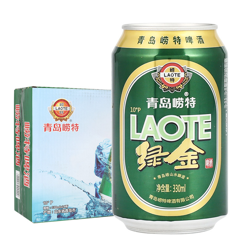 崂特(LAOTE BEER)啤酒 崂特（LAOTE BEER）山东青岛啤酒整箱 绿金 10度 崂山水精酿啤酒 330ml*24听整箱【价格 图片 品牌 报价】-苏宁易购崂特啤酒旗舰店