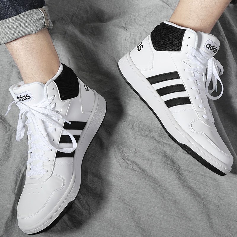 阿迪达斯(adidas)休闲鞋/板鞋BB7208 阿迪达斯NEO男鞋高帮潮流板鞋202020夏季新款运动鞋吸汗透气皮面休闲鞋BB7207【价格 ...