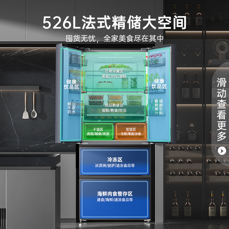 容声(Ronshen)冰箱BCD-526WD1MPA报价_参数_图片_视频_怎么样_问答-苏宁易购