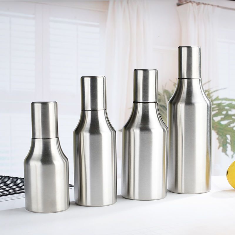 本色 500ml 304不锈钢油壶加厚防尘带盖防漏油瓶酱油瓶醋壶调味罐密封厨具报价_参数_图片_视频_怎么样_问答-苏宁易购