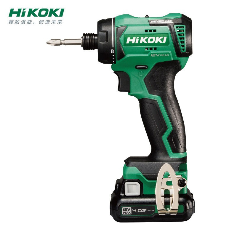 高壹工机(HiKOKI)12V充电式无刷起子机 锂电手电钻电动螺丝刀冲击起子机 4.0Ah两电一充 DB12DD 1台视频介绍_高壹工机 ...