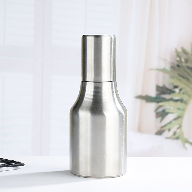 本色 500ml 304不锈钢油壶加厚防尘带盖防漏油瓶酱油瓶醋壶调味罐密封厨具报价_参数_图片_视频_怎么样_问答-苏宁易购