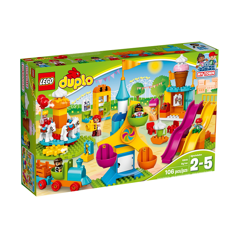 乐高(LEGO)积木10840 大型游乐园积木 LEGO/乐高积木10840大型游乐园积木 得宝系列 幼儿益智玩具生日礼物ABS玩具积木拼插2 ...