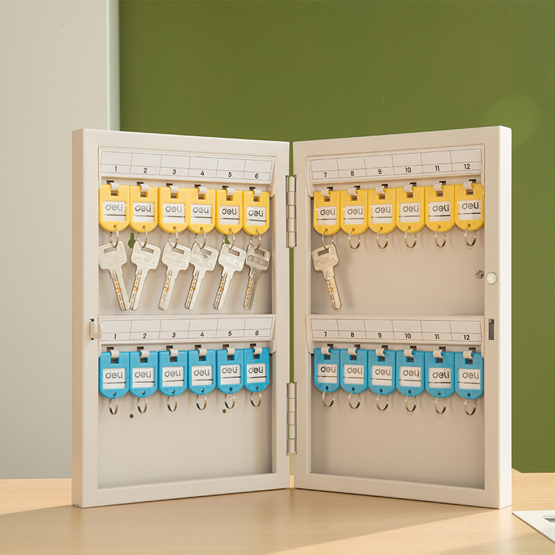 自营 新品 得力deli24位两排实用钥匙管理箱多色标识钥匙存放箱报价_参数_图片_视频_怎么样_问答-苏宁易购
