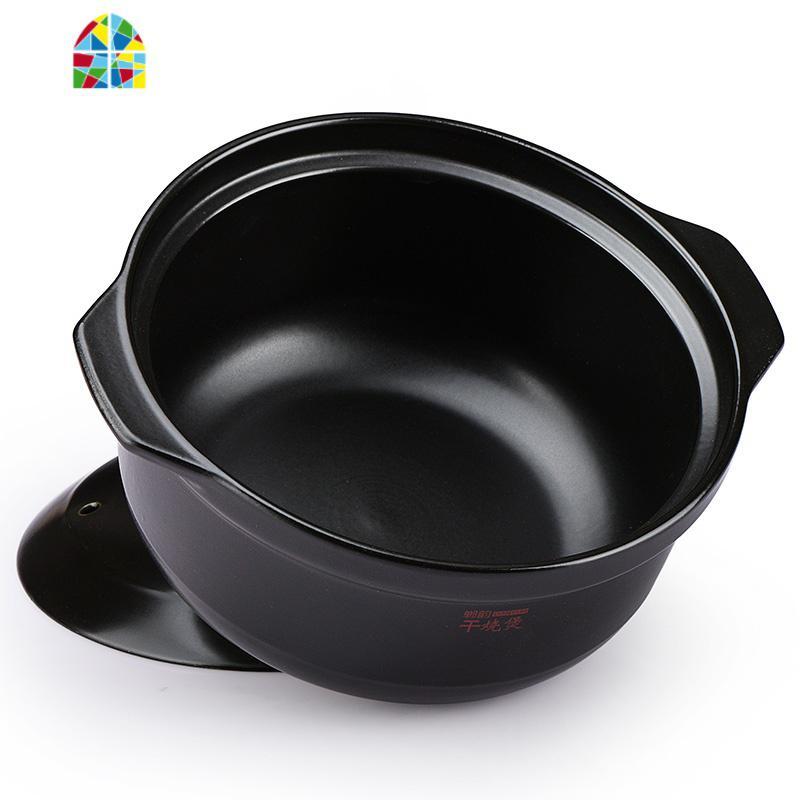 干烧煲鸡公煲专用米线砂锅土豆粉可高温小砂锅炖锅家用煲汤锅 FENGHOU 干烧锅17号深锅[黑色]1升报价_参数_图片_视频_怎么样_问答-苏宁易购
