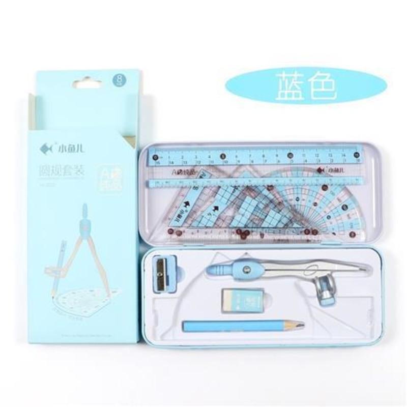 打折儿童软尺子 小学生 套装 多功能小学一年级学生的尺子 学生 八件套尺蓝色铁盒装报价_参数_图片_视频_怎么样_问答-苏宁易购
