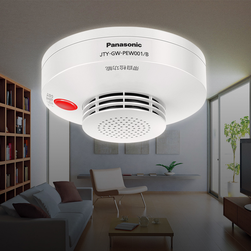 松下(Panasonic)防盗报警器材及系统JTY-GW-PEW001/B 松下感烟火灾探测烟雾报警器消防家用无线感奄报警烟感探测器【价格 ...