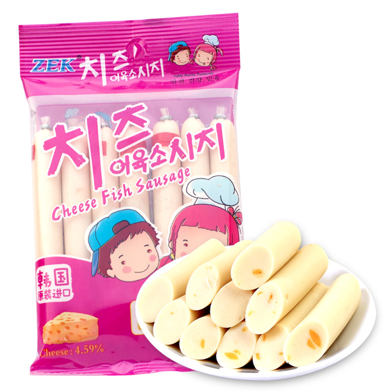 韩国进口 ZEK芝士鳕鱼肠105g(15g*7)/袋 儿童宝宝食品 进口零食进口海味即食挺好的苏宁-苏宁易购