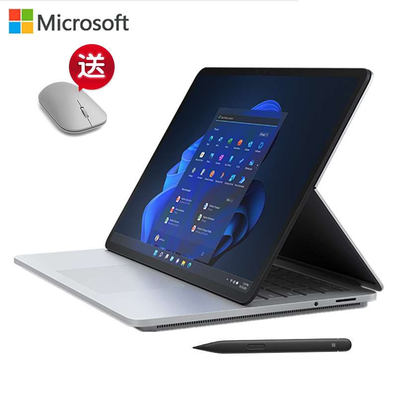 【创意设计笔记本】 微软Surface Laptop Studio i7 32G+2T亮铂金+超薄触控笔2 商务独显笔记本电脑 14.4英寸 ...