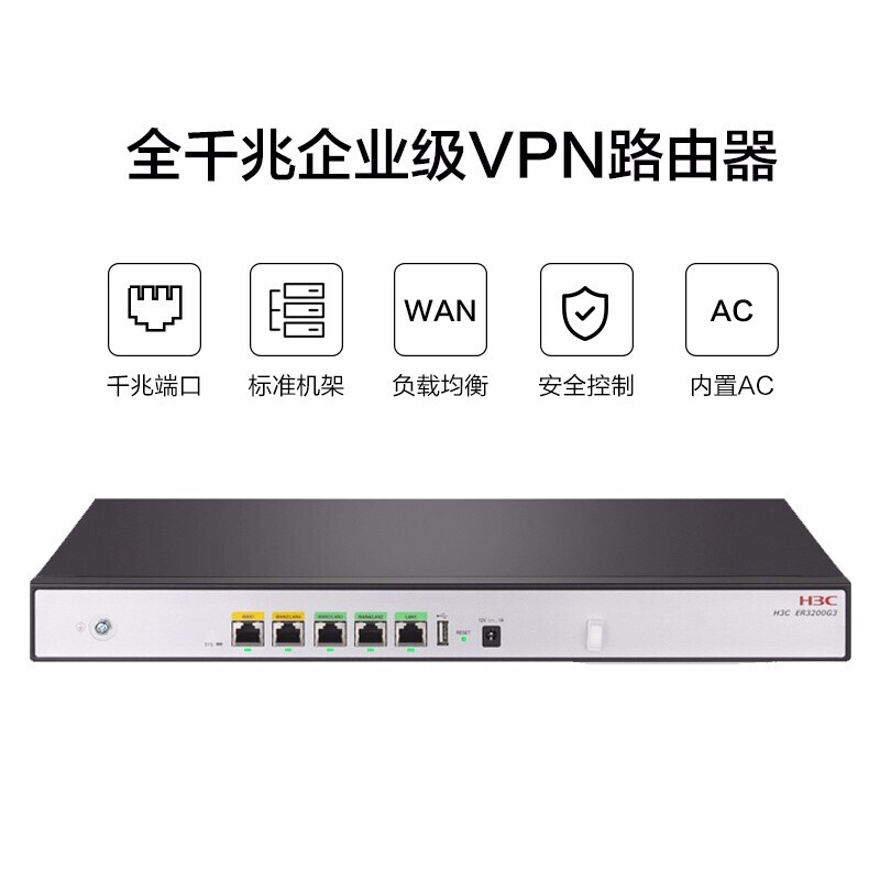 华三(H3C)ER3200G3多WAN口全千兆企业级VPN网关路由器 带机量150-200参数配置_规格_性能_功能-苏宁易购