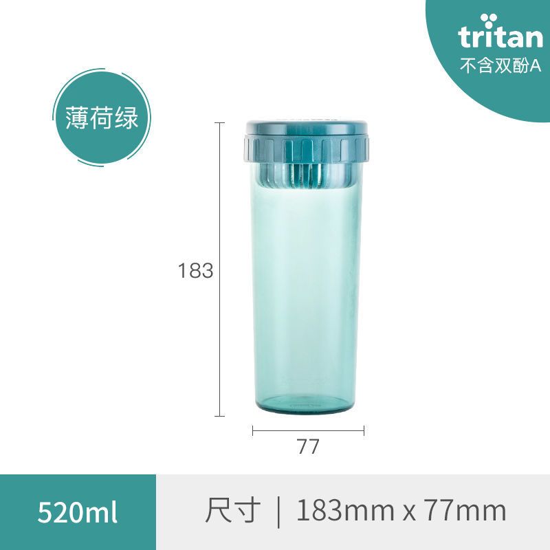 乐扣乐扣水杯塑料便携式随身茶杯女夏天tritan大容量学生简约水壶 薄荷绿520ML(旋转款)报价_参数_图片_视频_怎么样_问答-苏宁易购