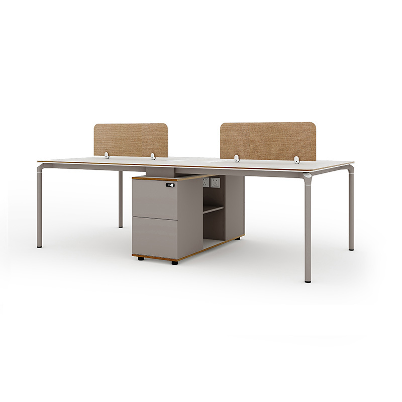 匡大现代板式办公桌四人位简约办公桌2.4米多人位办公桌WTE4-2412报价_参数_图片_视频_怎么样_问答-苏宁易购