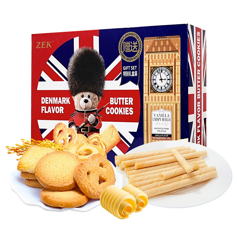 马来西亚进口 ZEK丹麦风味黄油曲奇饼干908g/盒 办公室休闲食品进口零食礼盒食品礼盒好吃-苏宁易购