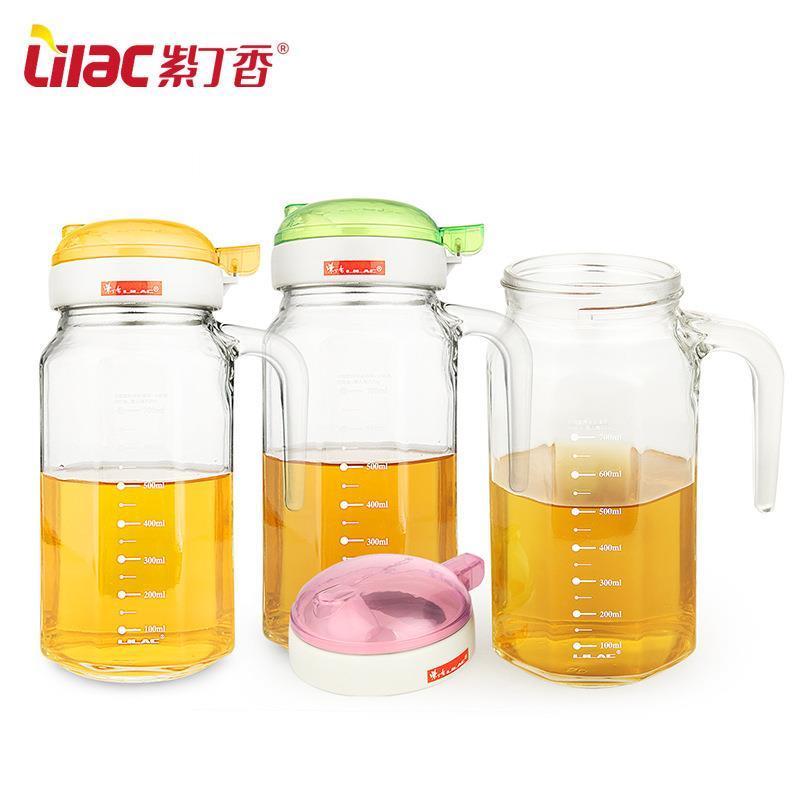紫丁香玻璃油壶防漏家用倒酱油瓶醋壶套装厨房塑料调味瓶香油瓶罐 JA650黄色650ML报价_参数_图片_视频_怎么样_问答-苏宁易购