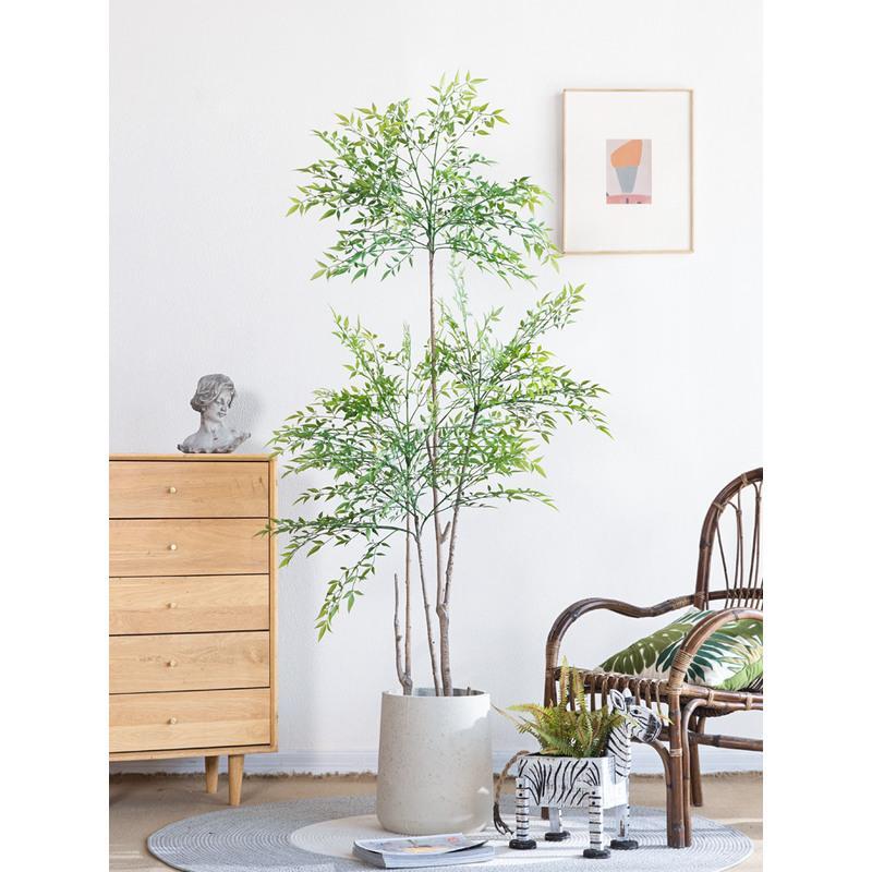 红色南天竹-95cm 北欧仿真绿植南天竹假绿色仿生植物家居室内盆栽客厅落地装饰摆件报价_参数_图片_视频_怎么样_问答-苏宁易购