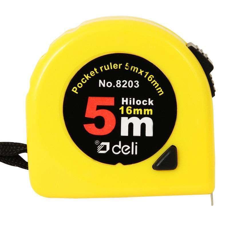得力(Deli) 卷尺8203 钢卷尺 尺子 回缩缓冲 测量用具 工程适用 5M 剪/刀/尺报价_参数_图片_视频_怎么样_问答-苏宁易购