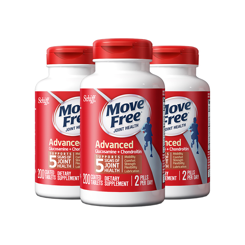 【牡蛎提取物】 3件装|旭福Schiff Movefree 维骨力氨糖软骨素钙片 红瓶 200粒/瓶 成人中老年人护关节【价格 图片 品牌 报价】-苏宁易购苏宁自营