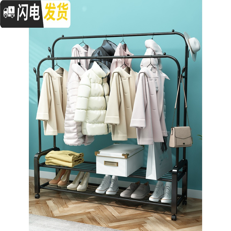 铁架挂式衣柜,用铁架子做衣柜,家用铁架衣柜图片大全_大山谷图库