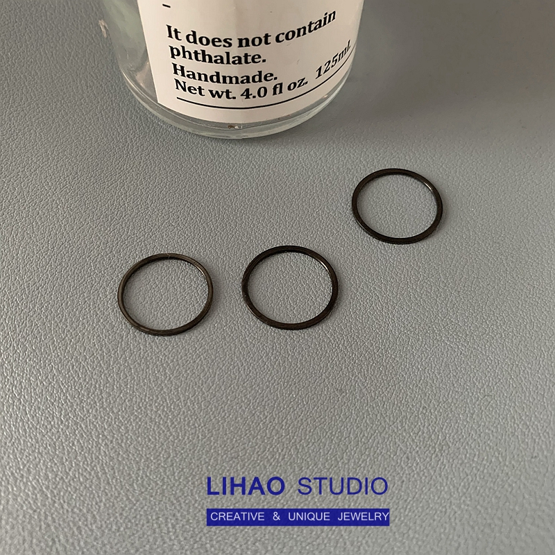 LIHAO极细黑色素圈戒指男INS潮人钛钢不掉色小众复古关节戒尾戒女 J27黑色细戒4号报价_参数_图片_视频_怎么样_问答-苏宁易购