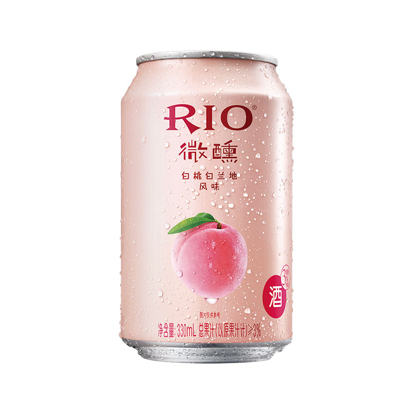 锐澳 RIO 鸡尾酒 预调酒白桃味白兰地 330ml预调酒一直很喜欢锐澳微醺，-苏宁易购