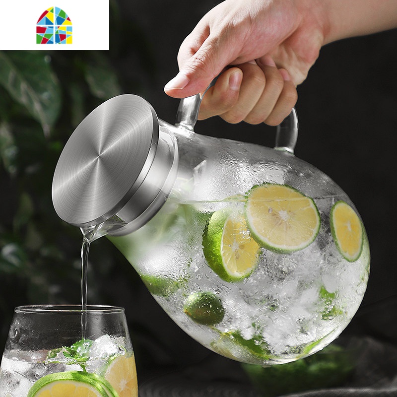 冷水壶玻璃可高温凉水杯大容量家用加厚耐热防爆茶壶水瓶扎壶套装 FENGHOU 1.9升单壶加厚款+4个杯子+茶盘视频介绍_冷水壶玻璃可高温凉水杯大容量家用加厚耐热防爆茶壶水瓶扎壶套装 ...