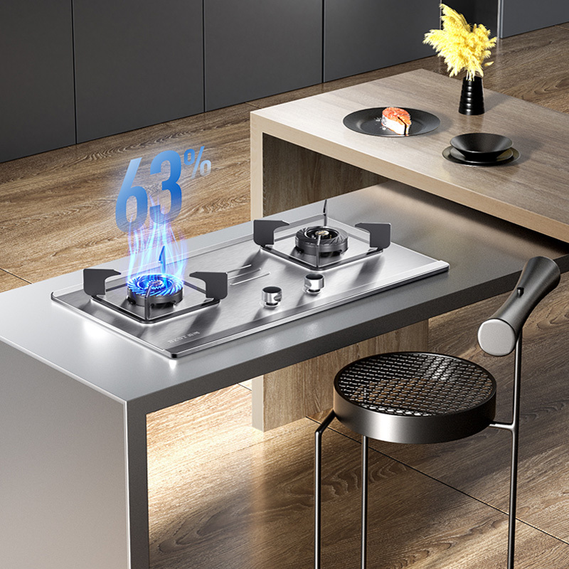 华帝 百得 燃气灶 家用双眼灶具 5.2KW大火力 嵌入式台式两用 不锈钢灶具 QE53G天然气报价_参数_图片_视频_怎么样_问答-苏宁易购