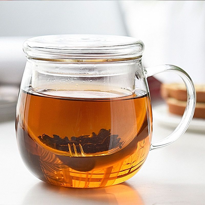 透明泡茶杯玻璃茶杯过滤茶水分离花茶杯带把家用水杯男女喝茶杯子 420ML 3件套 粉把报价_参数_图片_视频_怎么样_问答-苏宁易购