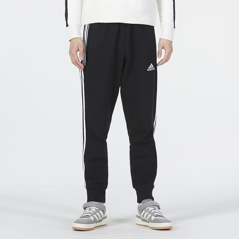 阿迪达斯 (adidas)男裤 23夏季新款运动裤跑步健身训练透气宽松时尚休闲裤针织长裤 HA4337 黑色参数配置_规格_性能_功能-苏宁易购