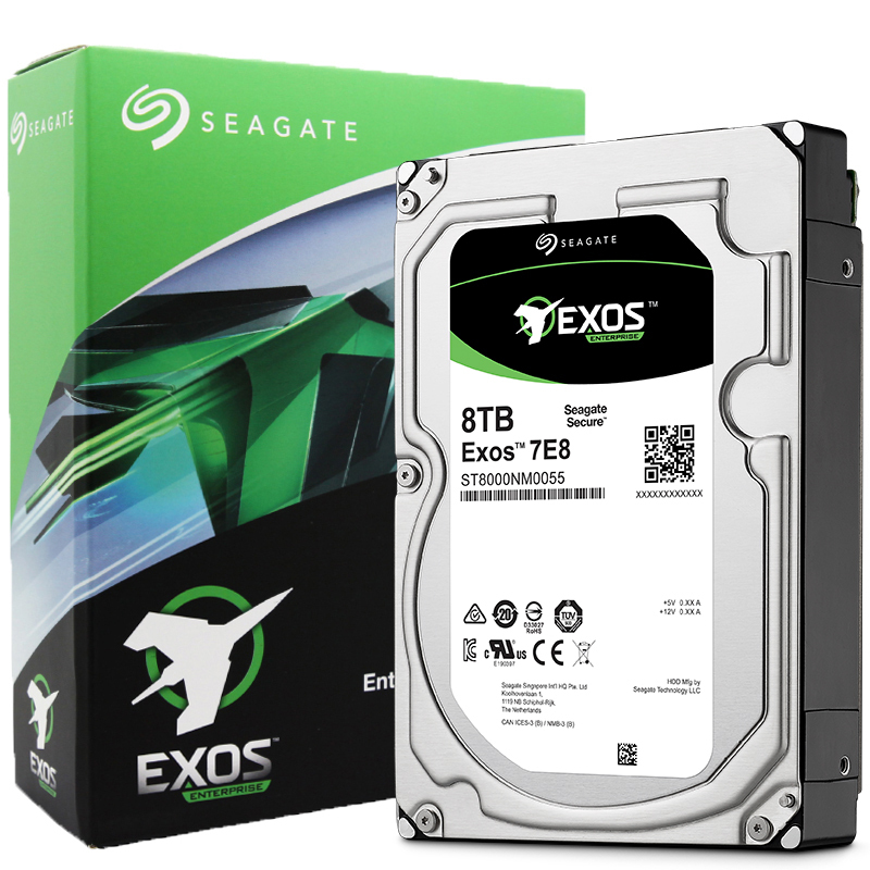 希捷(Seagate) 8TB 3.5英寸 SATA接口 256MB 7200RPM 企业级硬盘 服务器硬盘 希捷银河Exos 7E10系列 ...