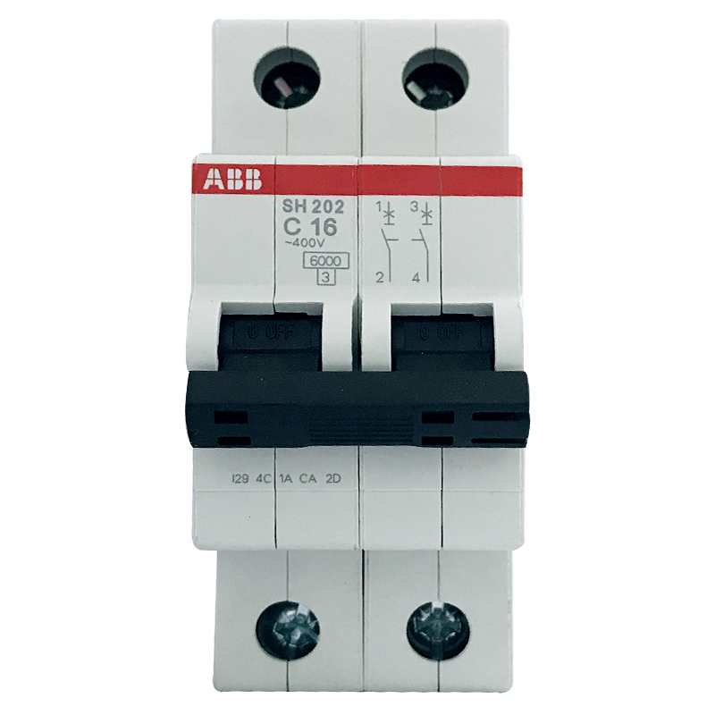 ABB SH202-C16 2P16A 双极空气开关 白色 (单位:个)参数配置_规格_性能_功能-苏宁易购