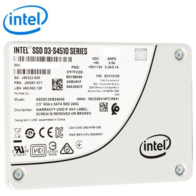 英特尔(Intel) S4510 1.92TB SATA3.0接口 2.5英寸 数据中心 企业级 SSD 固态硬盘 ...