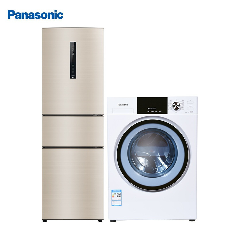松下318升三门冰箱NR-C31PX3-NL+8公斤滚筒洗衣机XQG80-NHEBL报价_参数_图片_视频_怎么样_问答-苏宁易购