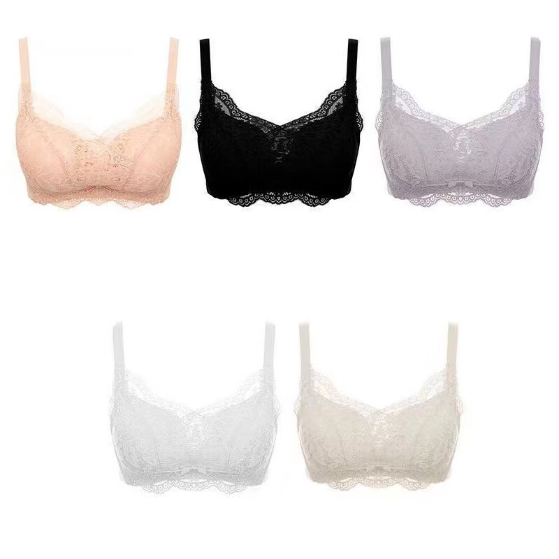 浪莎内衣女文胸无钢圈无痕薄款小胸聚拢防下垂收副乳蕾丝性感胸罩 黑色 32/70 冰灰色-38/85A(加厚杯2.5CM)报价_参数_图片_视频_怎么样_问答-苏宁易购