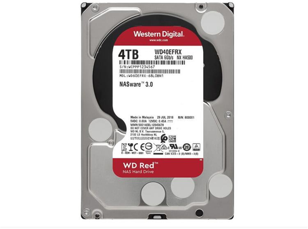 西 部 数 据(WD)红盘 (4TB SATA6Gb/s 64M 网络储存(NAS)硬盘 垂直式 WD40EFRX)参数配置_规格_性能_功能-苏宁易购