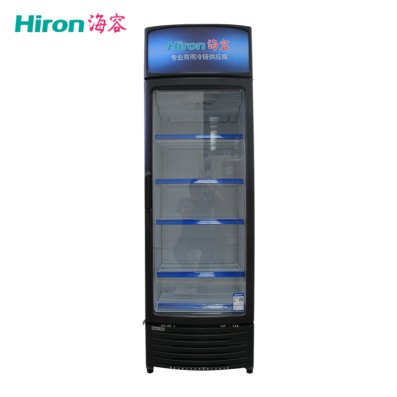 海容(hiron)397升立式玻璃门冰柜 商用冷藏保鲜冷柜 风直冷酸奶柜冷藏柜玻璃门展示 黑色箱体 SC-397W-R2视频介绍_海容 ...