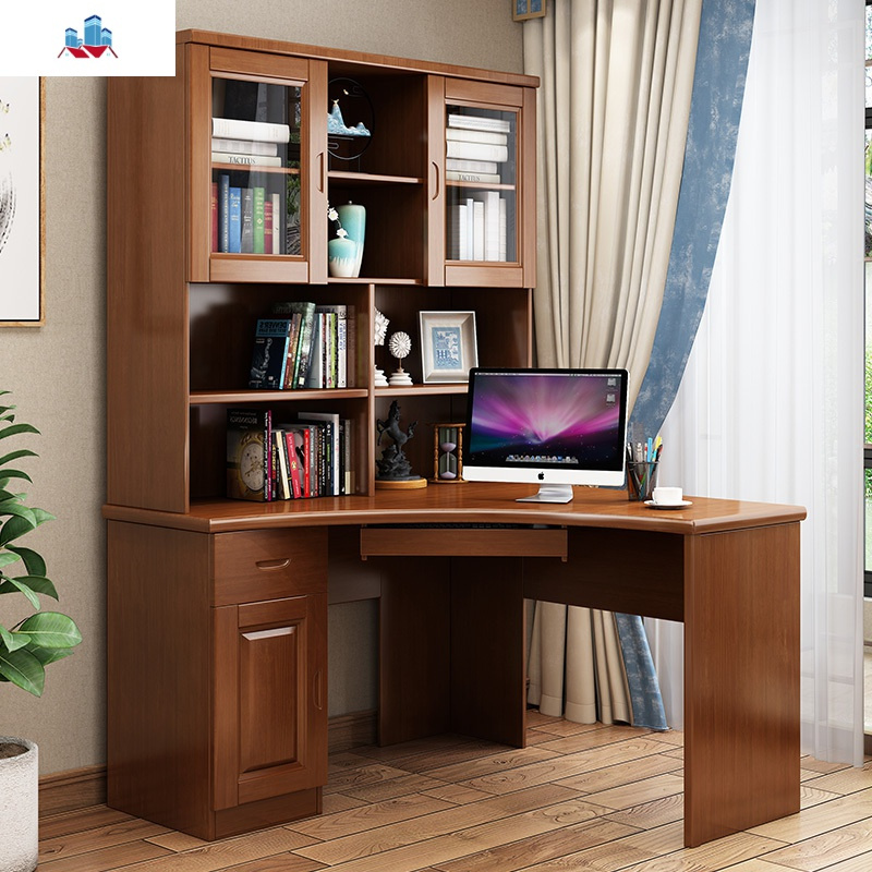 装修写字桌带书柜图片,书桌书柜效果图大全,定做书柜连书桌效果图(第19页)_大山谷图库