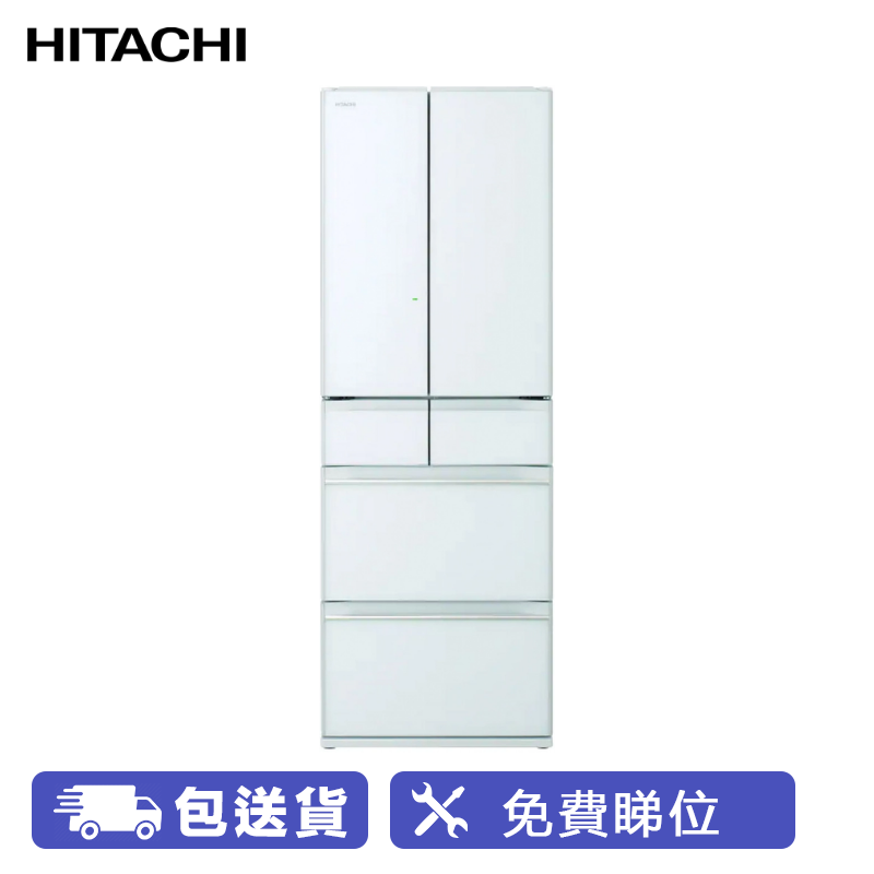 HITACHI 日立 R-HV490RH XW 377公升 變頻6門雪櫃 晶鑽閃白 | 香港蘇寧 SUNING