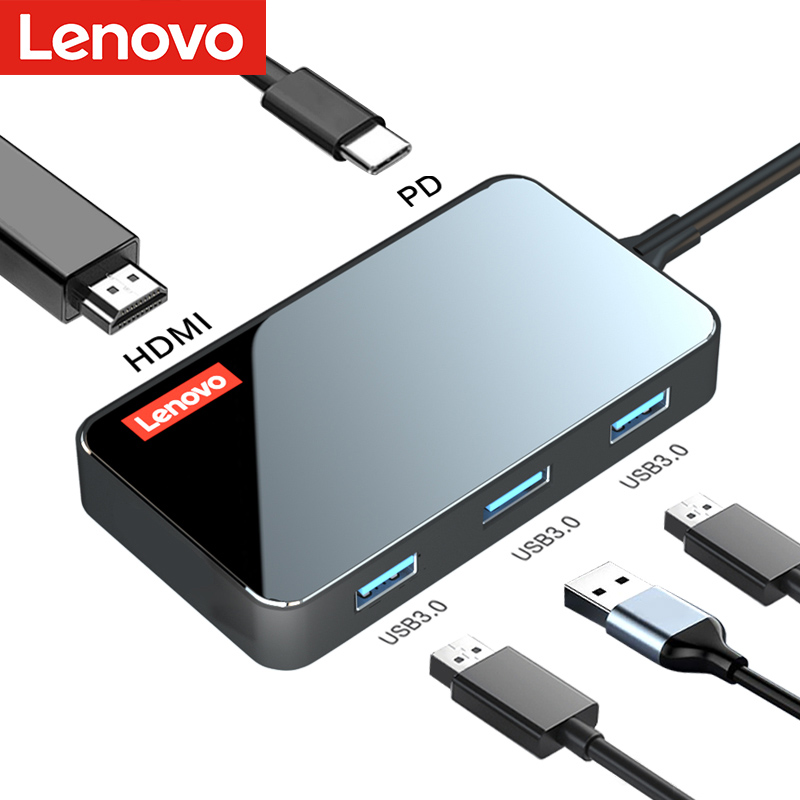 联想Type-c扩展坞X1-C05五合一拓展坞USB3.0+HDMI+PD即插即用USB连接线高清投屏适用华为苹果笔记本参数配置_规格_性能 ...