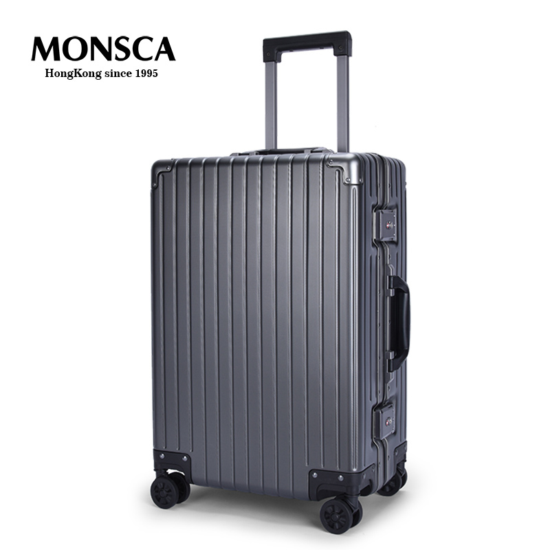 MONSCA摩斯卡20寸登机箱铝框22/24/26/28寸拉杆行李箱商务新款男女万向轮旅行箱视频介绍_MONSCA摩斯卡20寸登机箱铝框22 ...