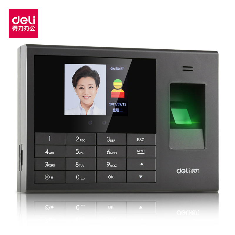 得力deli人脸识别考勤机3765C指纹人脸一体机打卡机刷脸员工面部识别智能云考勤机签到机视频介绍_得力deli人脸识别考勤机3765C指纹人 ...