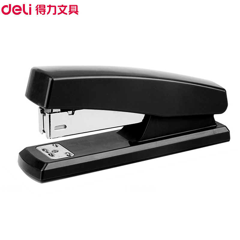 得力(deli)0425 25页经济型订书机5个 黑色 12号订书器 金属拉杆订书器定书机 装订机 订书机视频介绍_得力(deli)0425 ...