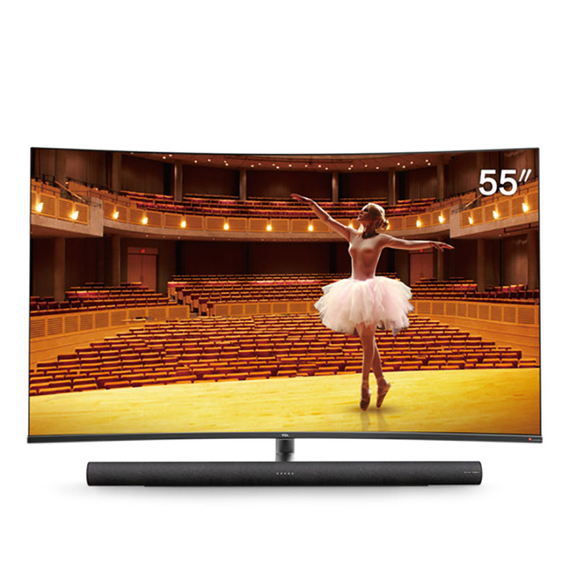 TCL 官方旗舰 55C7 (55英寸)吋 4K超高清全面屏哈曼卡顿 智能语音网络液晶曲屏电视机参数配置_规格_性能_功能-苏宁易购