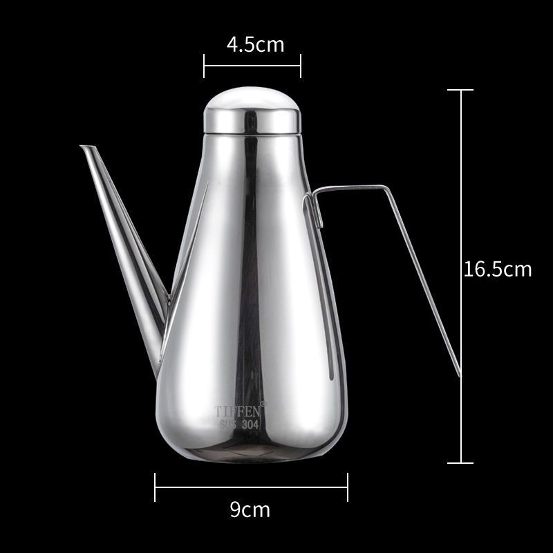 日式304不锈钢油壶(550ML) 304不锈钢过滤油壶 不挂油储油罐 滤油滤渣储油壶 家用厨房酱油瓶视频介绍_日式304不锈钢油壶(550ML) 304不锈钢过滤油壶 不挂油储油罐 滤油滤渣 ...