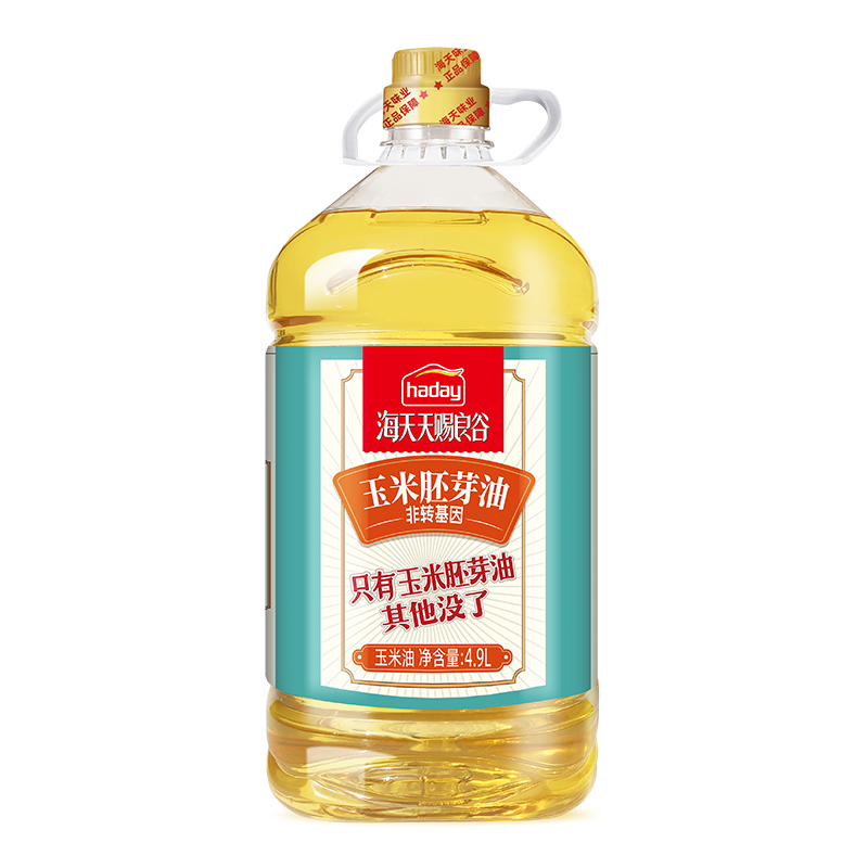 海天天赐良谷食用油 0添加玉米胚芽油4.9L 一级品质 物理压榨植物油报价_参数_图片_视频_怎么样_问答-苏宁易购
