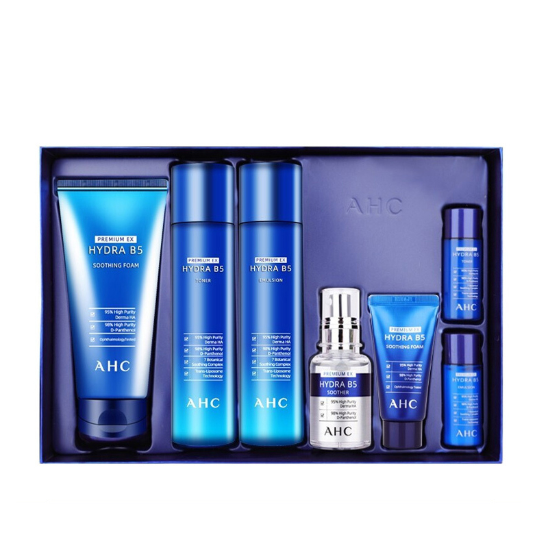 [呵护敏1感肌]韩国AHC B5玻尿酸 6件护肤套盒 护肤品套装水乳精华洗面奶护肤礼盒视频介绍_[呵护敏1感肌]韩国AHC B5玻尿酸 6件护肤套盒 护肤品套装水乳精华洗面奶护肤礼盒功能演示 ...