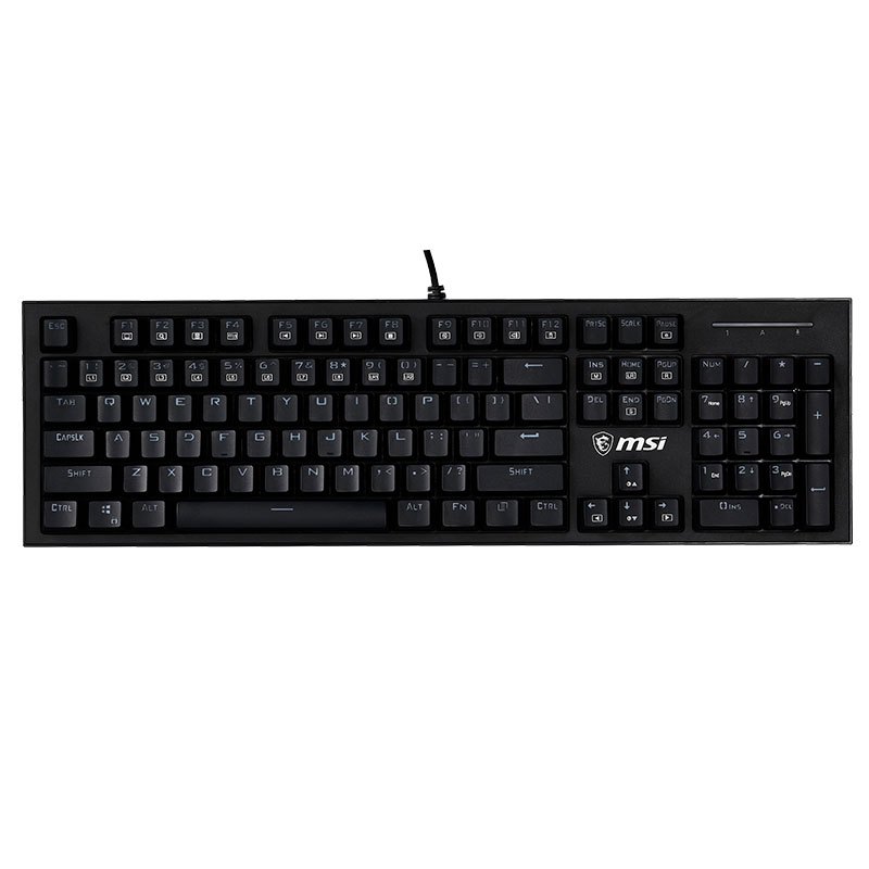 微星(MSI)GK50Z 机械键盘 红轴 RGB光效 有线 游戏电竞办公键盘 104键 吃鸡键盘 黑色报价_参数_图片_视频_怎么样_问答-苏宁易购